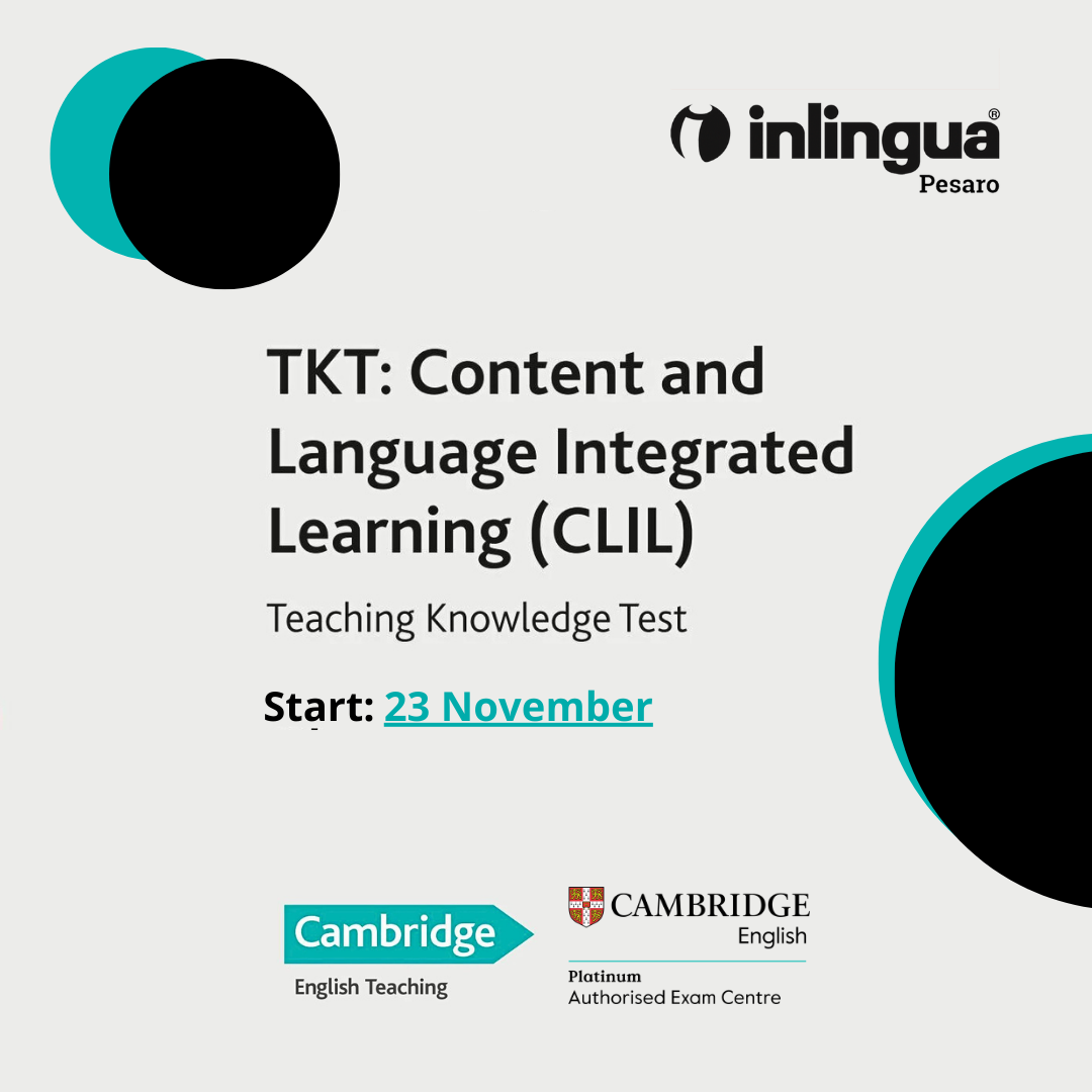 👩🏼‍🏫 𝐂𝐎𝐑𝐒𝐎 𝐏𝐄𝐑 𝐈𝐍𝐒𝐄𝐆𝐍𝐀𝐍𝐓𝐈: 𝐓𝐊𝐓 𝐂𝐋𝐈𝐋 👩🏼‍🏫 CAMBRIDGE® - Inlingua Pesaro